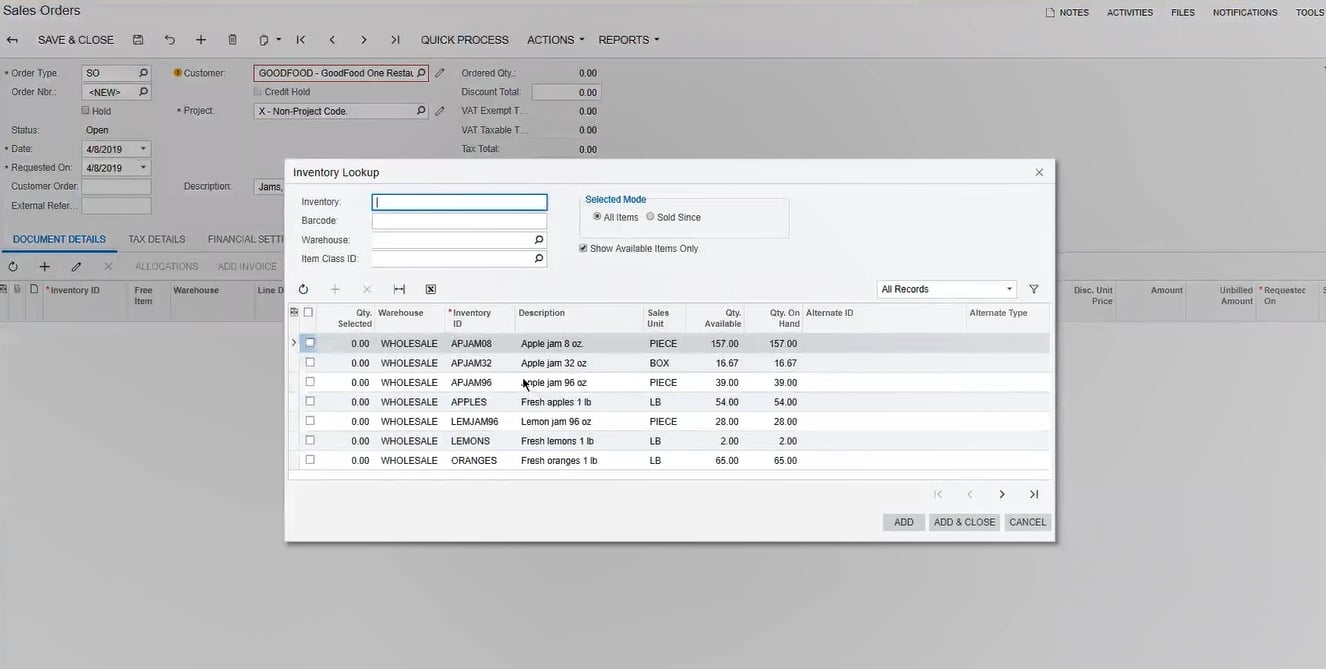 Sales Orders in Acumatica: An Intro